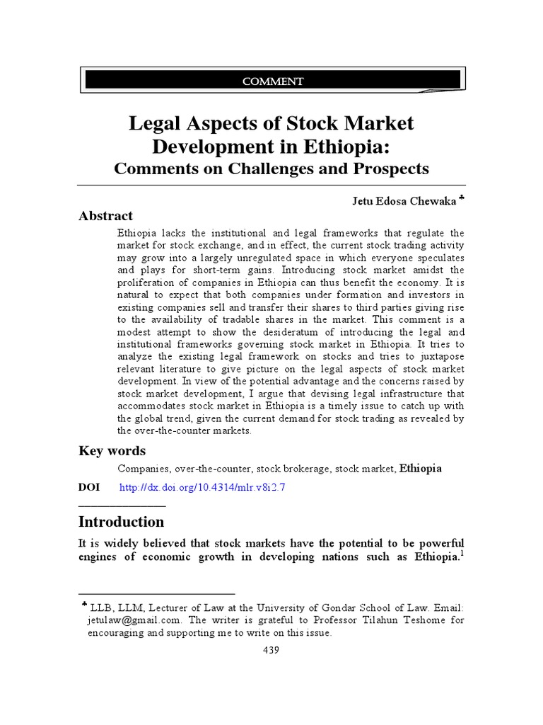 4 Legal Aspects of Stock Market PDF | PDF | Stock Market | Stocks