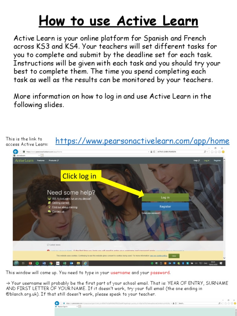 Active Learn Login Guide for Students | PDF | Password | Behavior ...