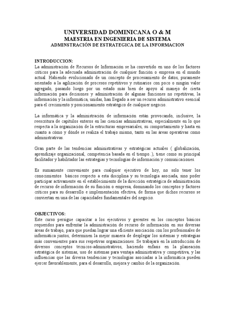 PROGRAMA | PDF | Información | Sistema de informacion
