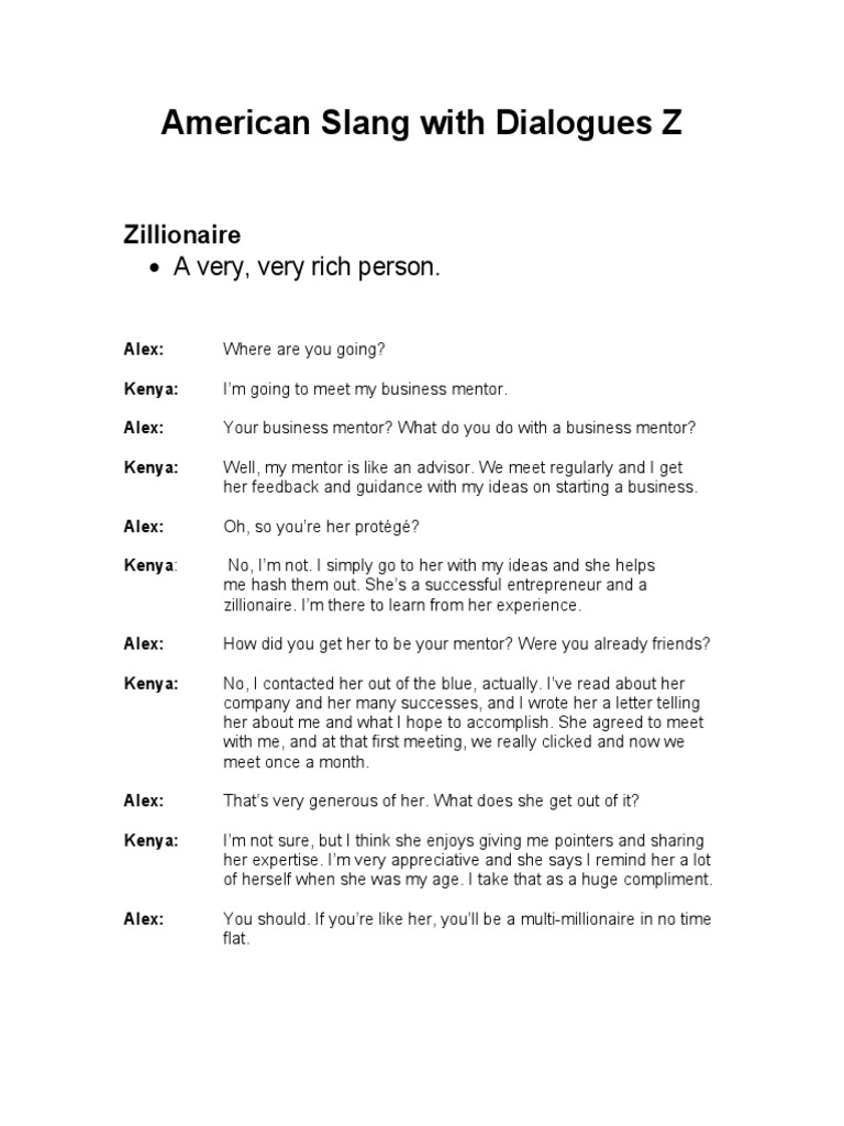 Understanding American Slang Terms | PDF | Mentorship | Medical Specialties