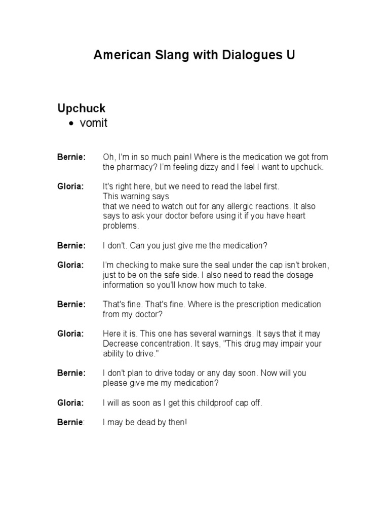 American Slang Dialogues Guide | PDF