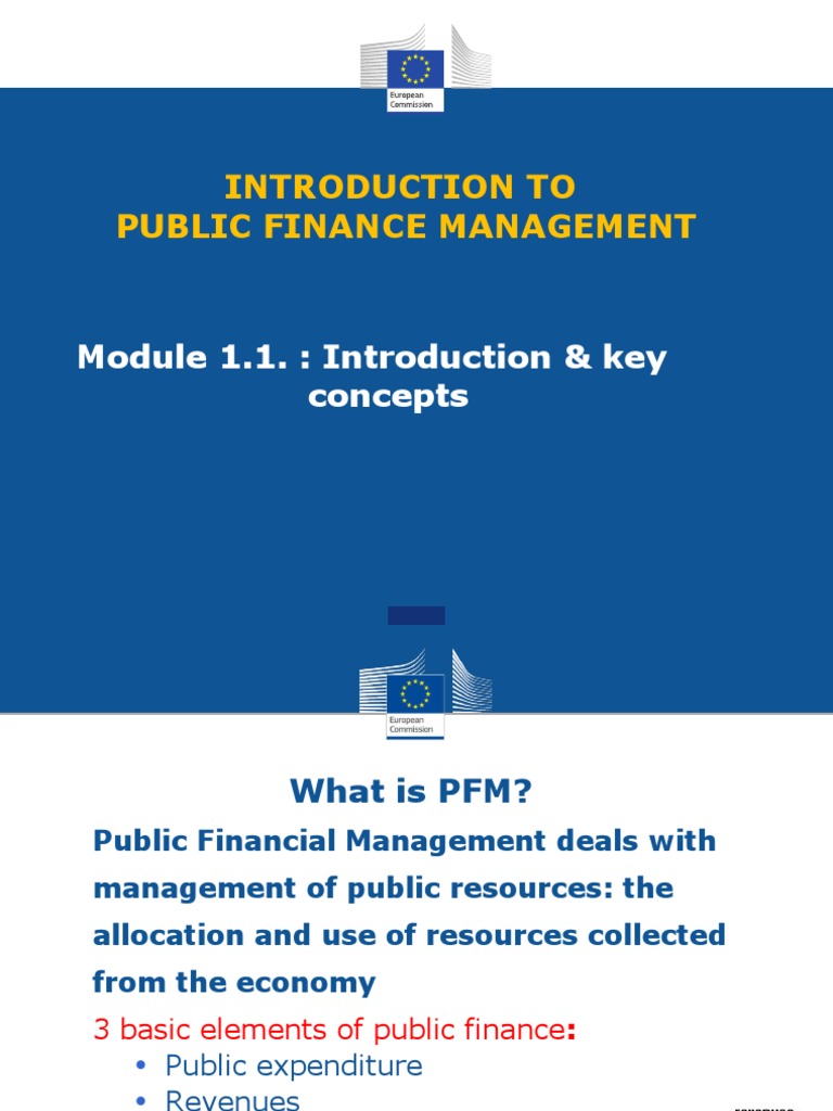 Introduction To Public Finance Management: Module 1.1.: Introduction ...