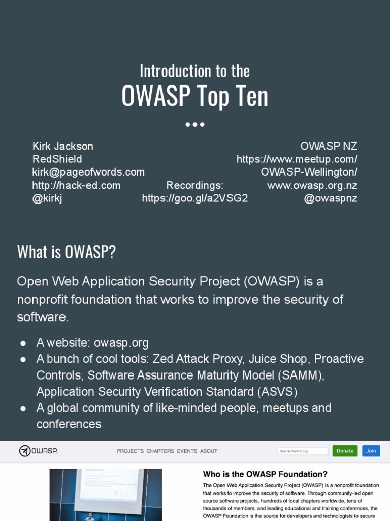 2020-02-09 - Introduction To The OWASP Top Ten | PDF | Security ...