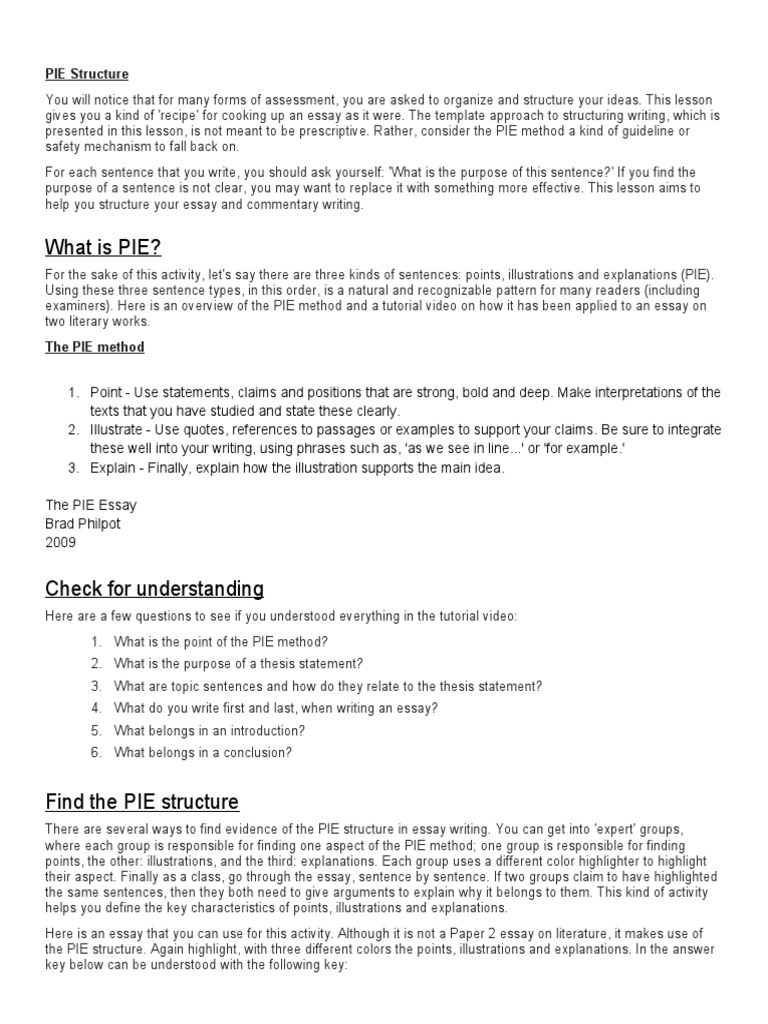 What Is PIE? | PDF | Essays | News