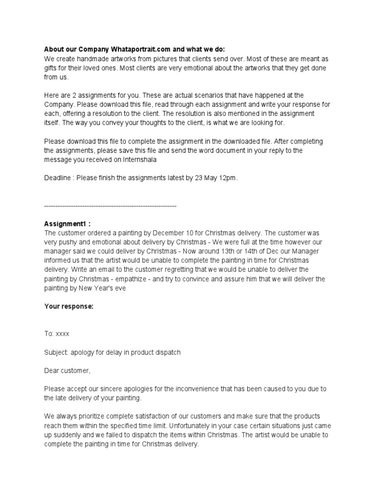 Client Servicing Assignment | PDF | Business