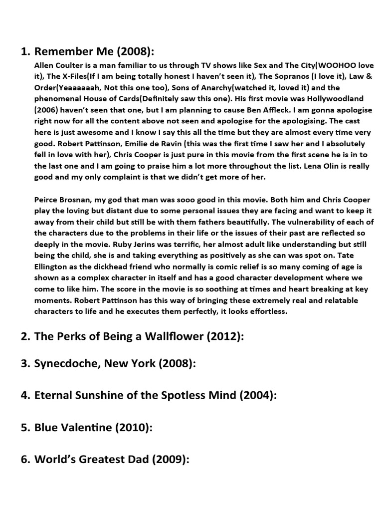 Saddest Movies | PDF