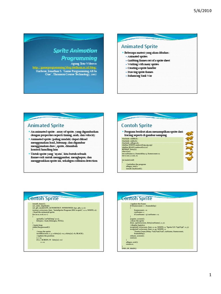 14 Sprite Animation Programming | PDF