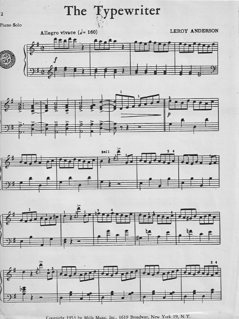 Typewriter Song | PDF