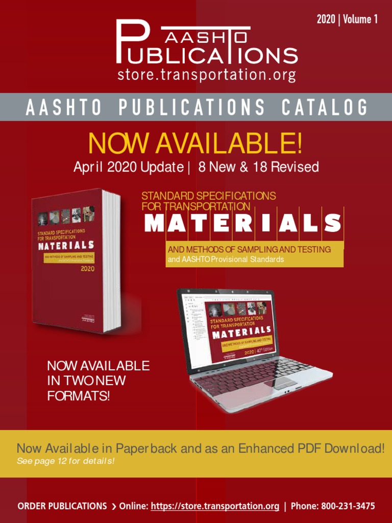 Now Available!: Aashto Publications Catalog | PDF | Bridge | Fibre ...