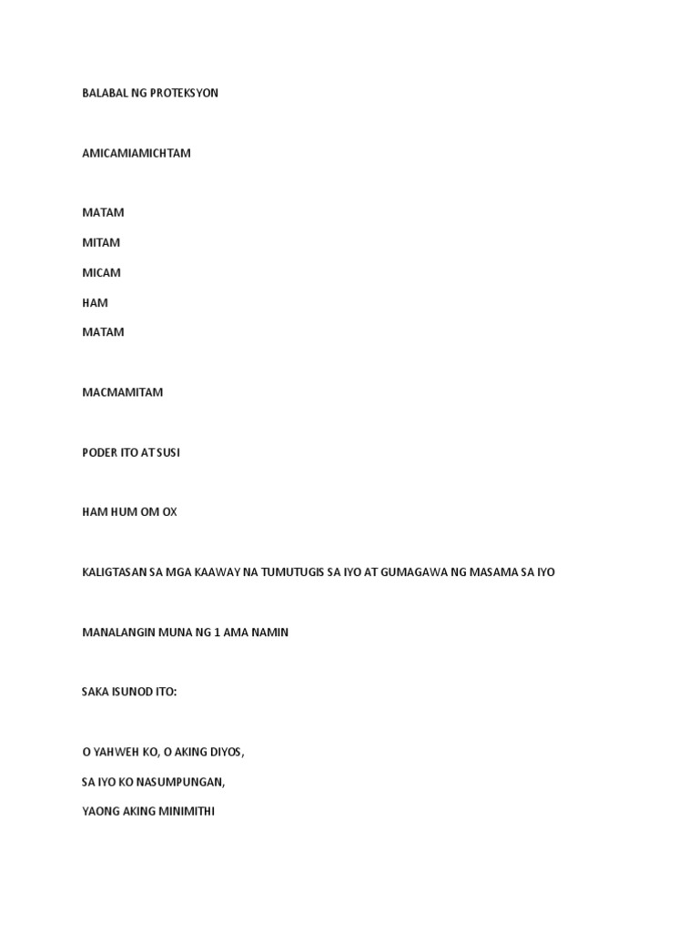 Balabal NG Prot | PDF