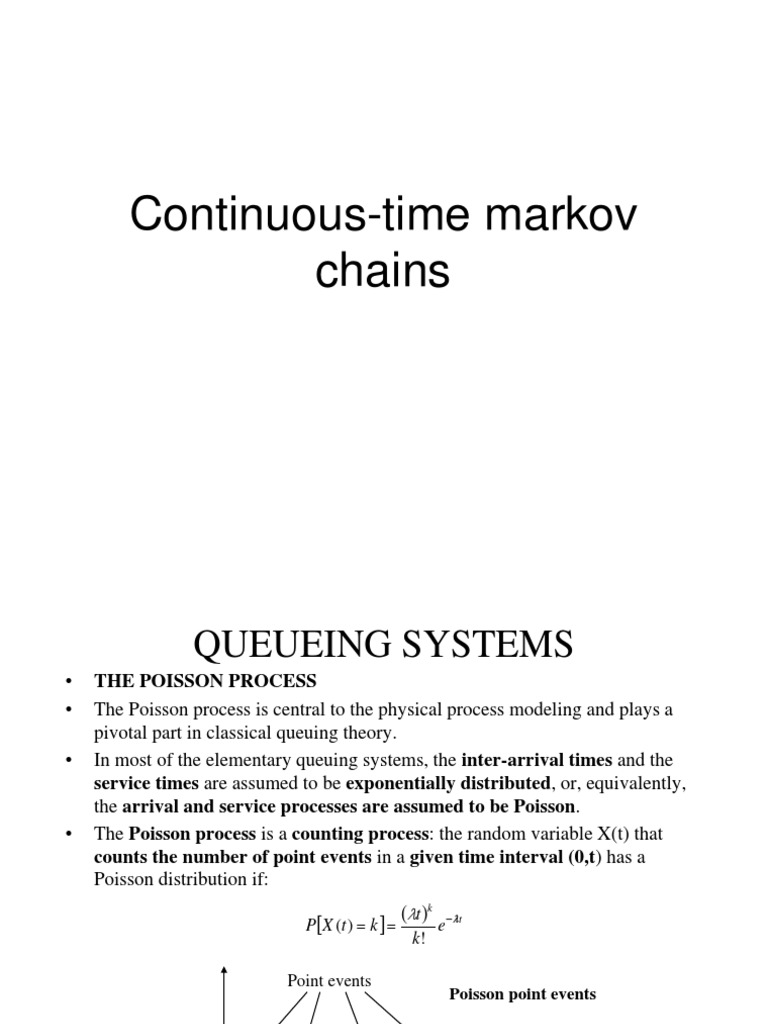 Continuous Time Markov Pdf Stochastic Process Markov Chain