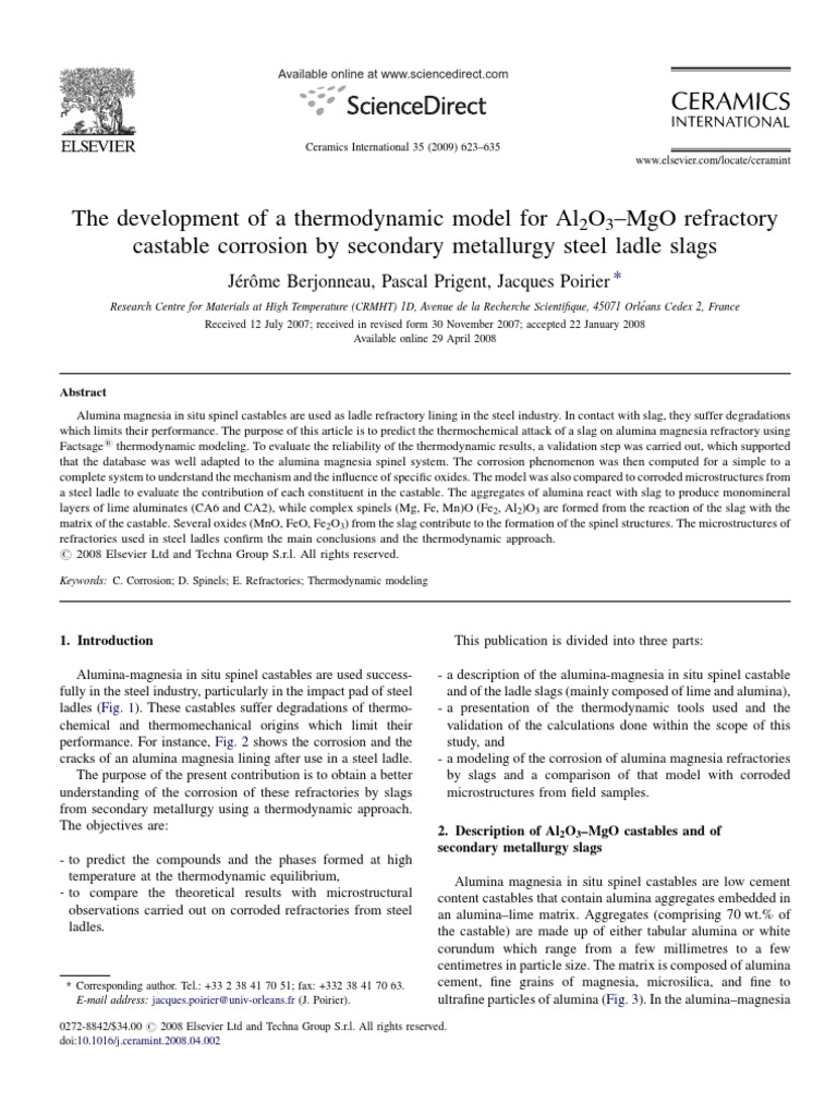 Artículo Corrosión Refractarios | PDF | Refractory | Phase Rule
