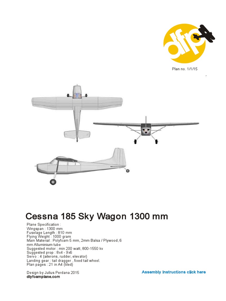 Cessna 185 Aeromodel Plans | PDF | Vehicle Parts | Aerospace