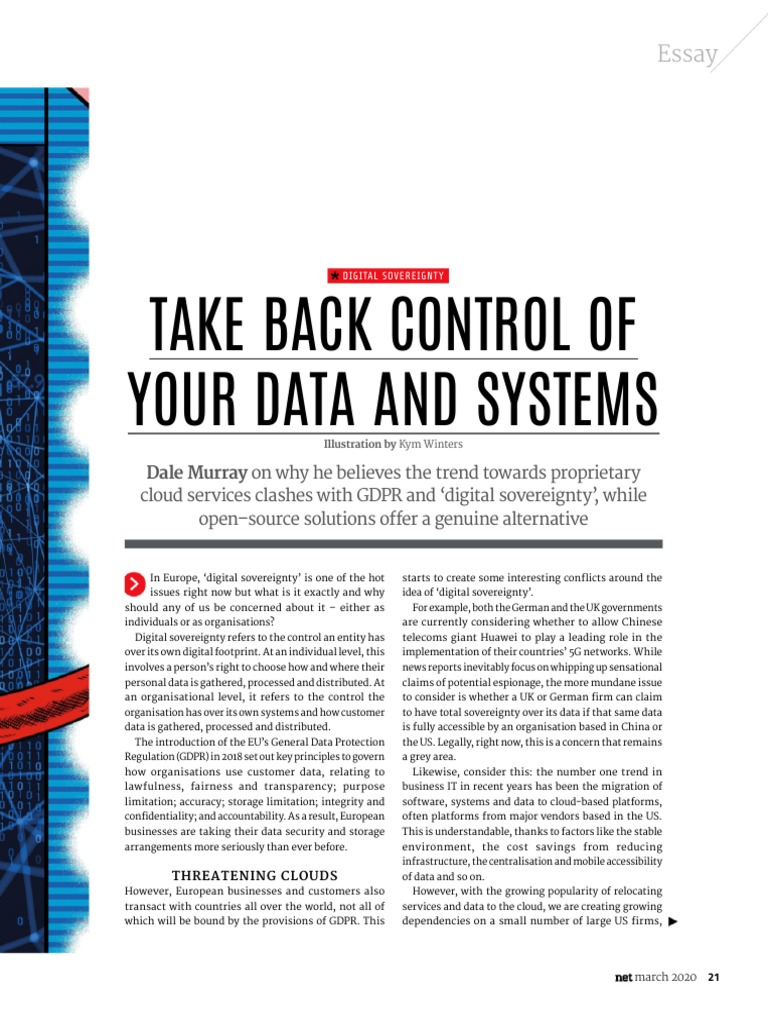 Take Back Control of Your Data | PDF | Cloud Computing | Information ...
