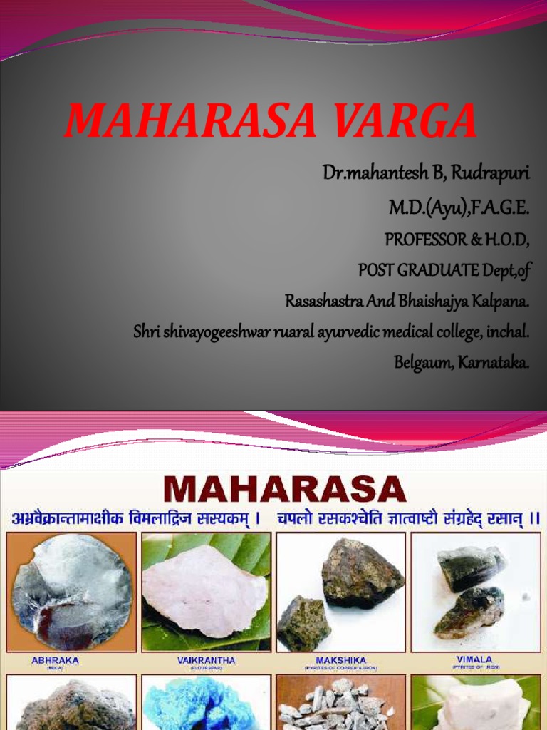 Maharasa Varga: DR - Mahantesh B, Rudrapuri M.D. (Ayu), F.A.G.E ...