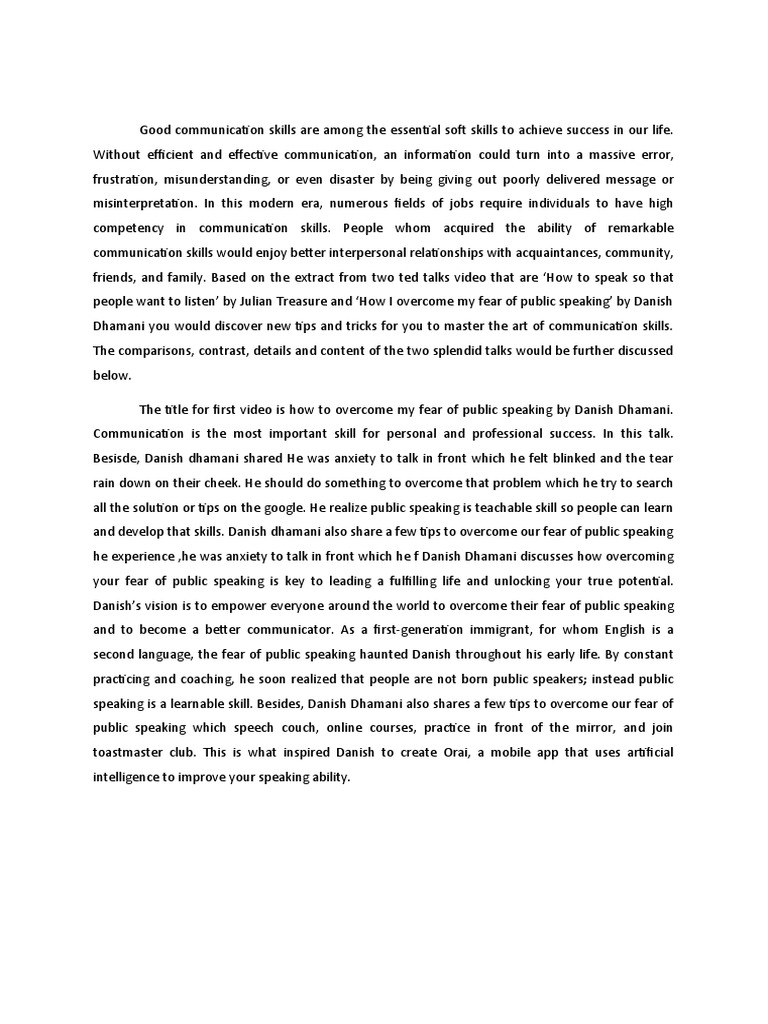 Full Essay | PDF | Public Speaking | Speech