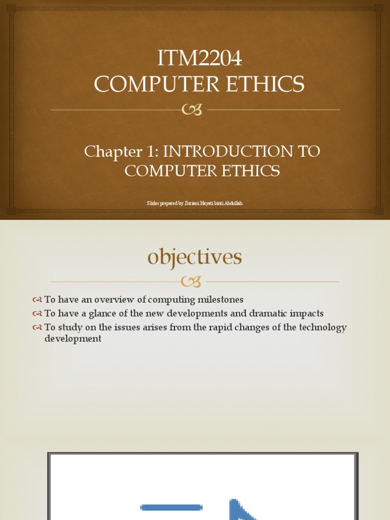 Chapter 1 Introduction To Computer Ethics | PDF | Personal Computers ...