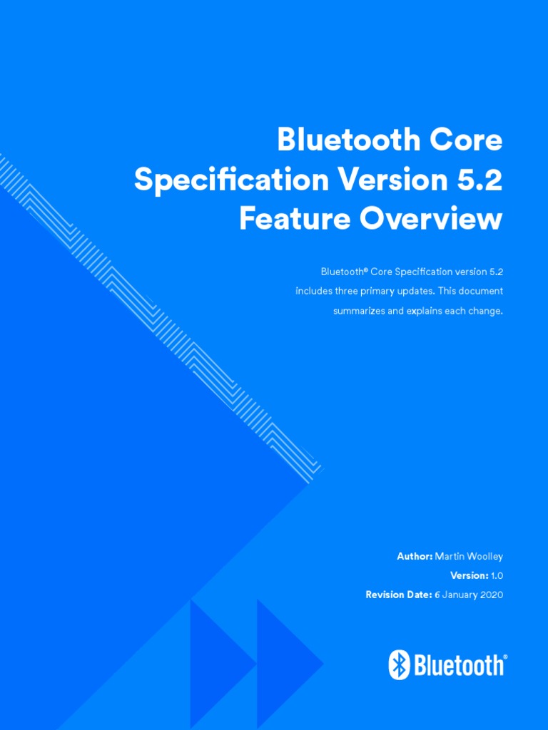 Bluetooth Core Specification Version 5.2 Feature Overview | PDF ...
