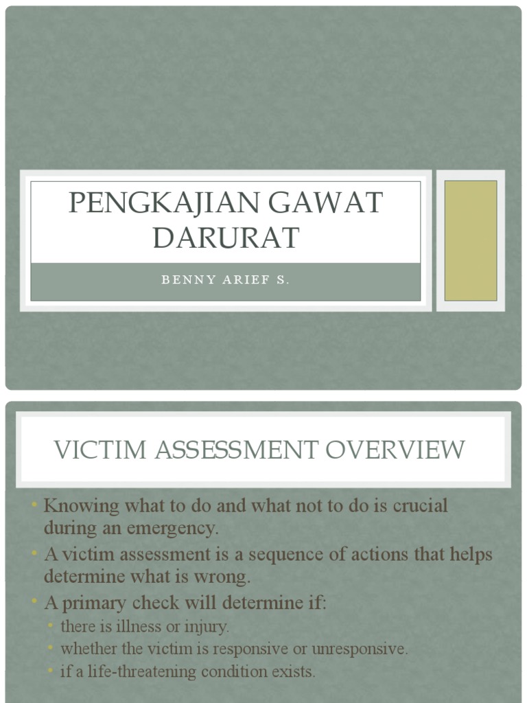 52pengkajian Gawat Darurat | PDF | Animal Physiology | Medicine