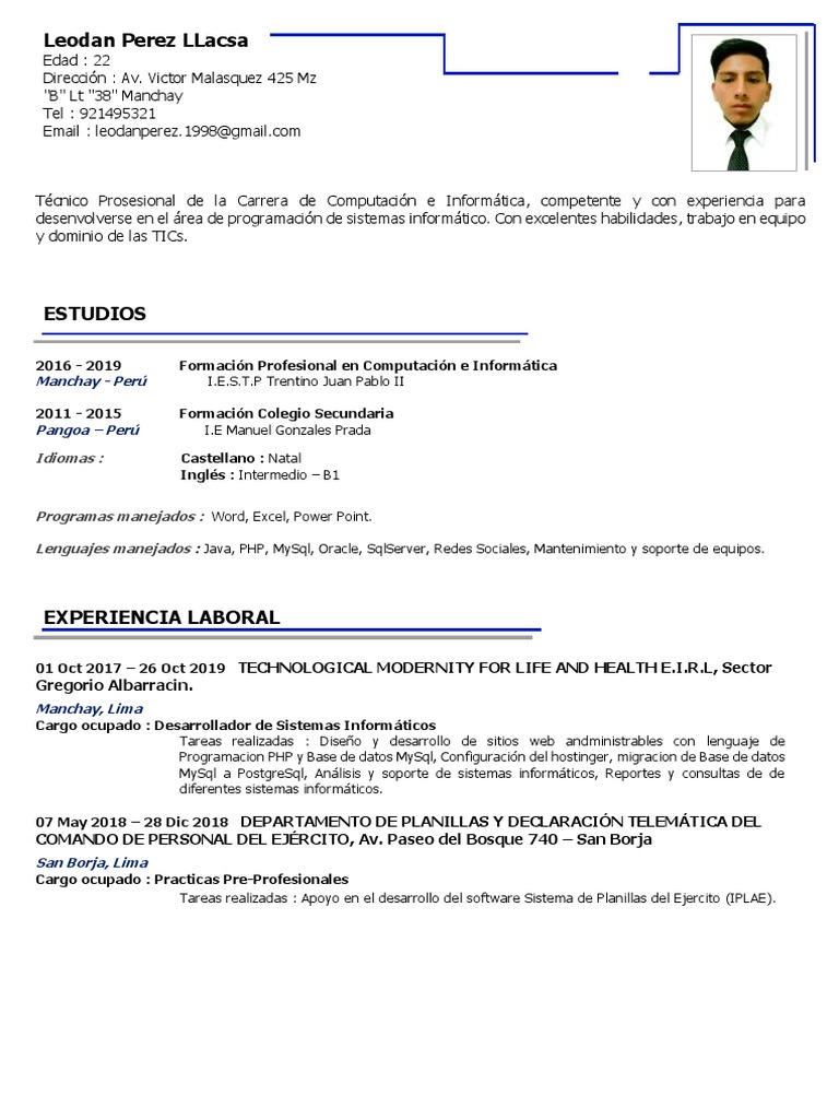 CURRICULUM | PDF | Informática | Software de la aplicacion