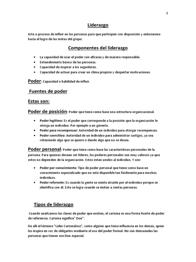 Liderazgo PDF | PDF | Liderazgo | Ciencias del comportamiento