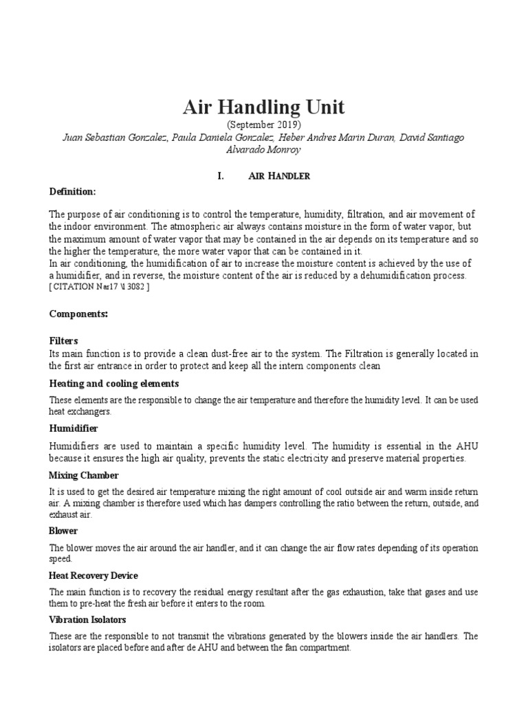 Air Handlers Final | PDF | Home Appliance | Chemical Engineering