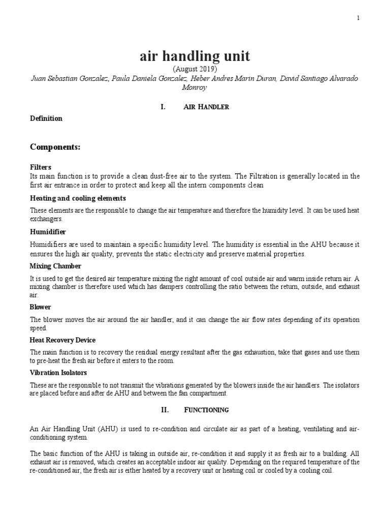 Air Handlers | PDF | Heat Exchanger | Manufactured Goods