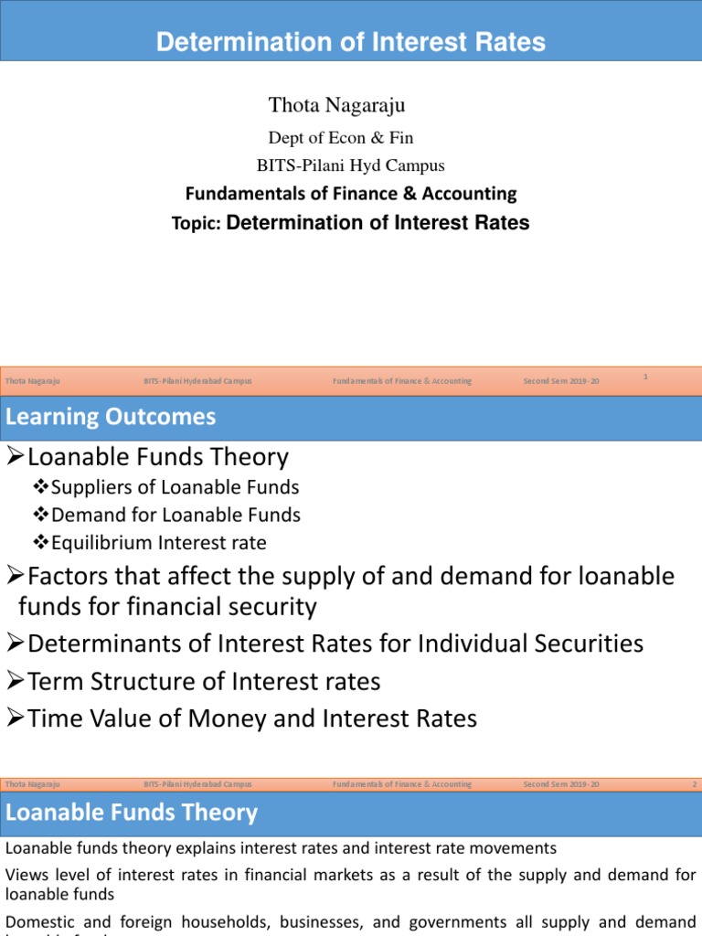 CH - 2 - Determination of Interest Rates | PDF | Present Value | Time ...