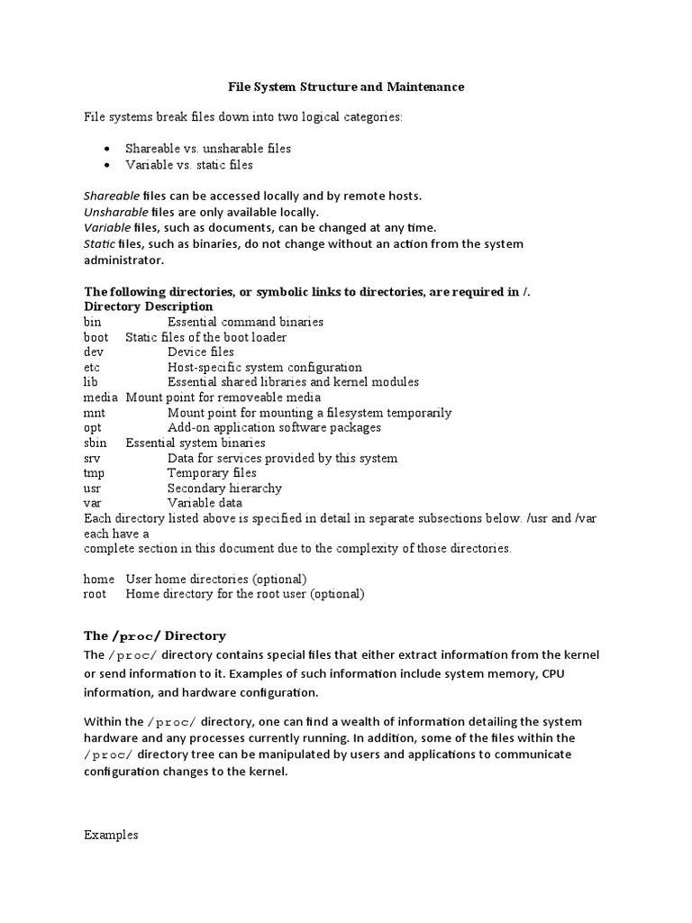 1A-File System Structure and Maintenance | PDF | Kernel (Operating ...