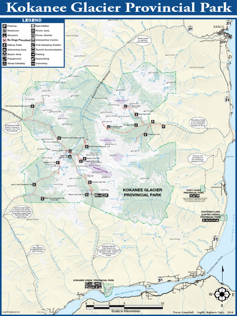 Kokanee Glac Map | PDF | Outdoor Recreation | Adventure Travel
