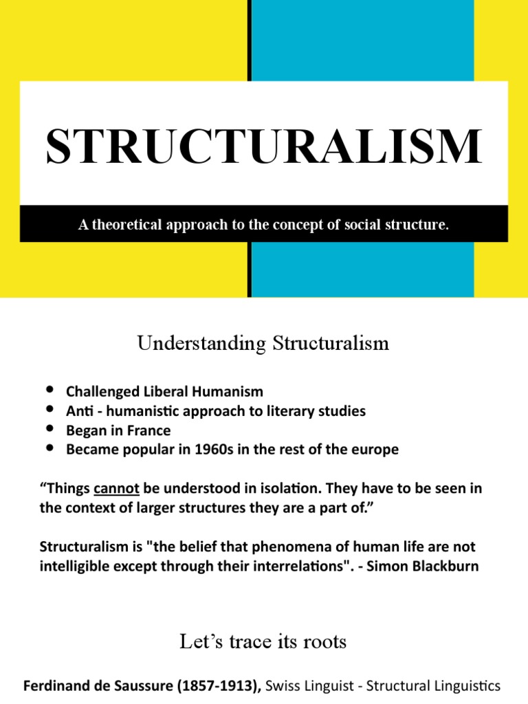 Structuralism: A Theoretical Approach To The Concept of Social ...