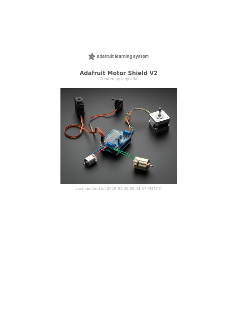 Adafruit Motor Shield v2 For Arduino | PDF | Electric Motor | Arduino