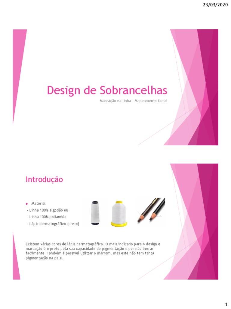 Design De Sobrancelhas Marcação Com Linhas Pdf Olho Humano Esboço