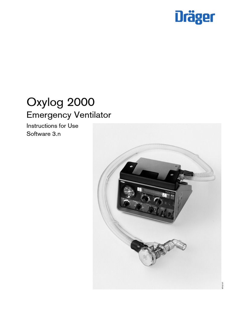 Oxylog 2000: Emergency Ventilator | PDF | Power Supply | Direct Current