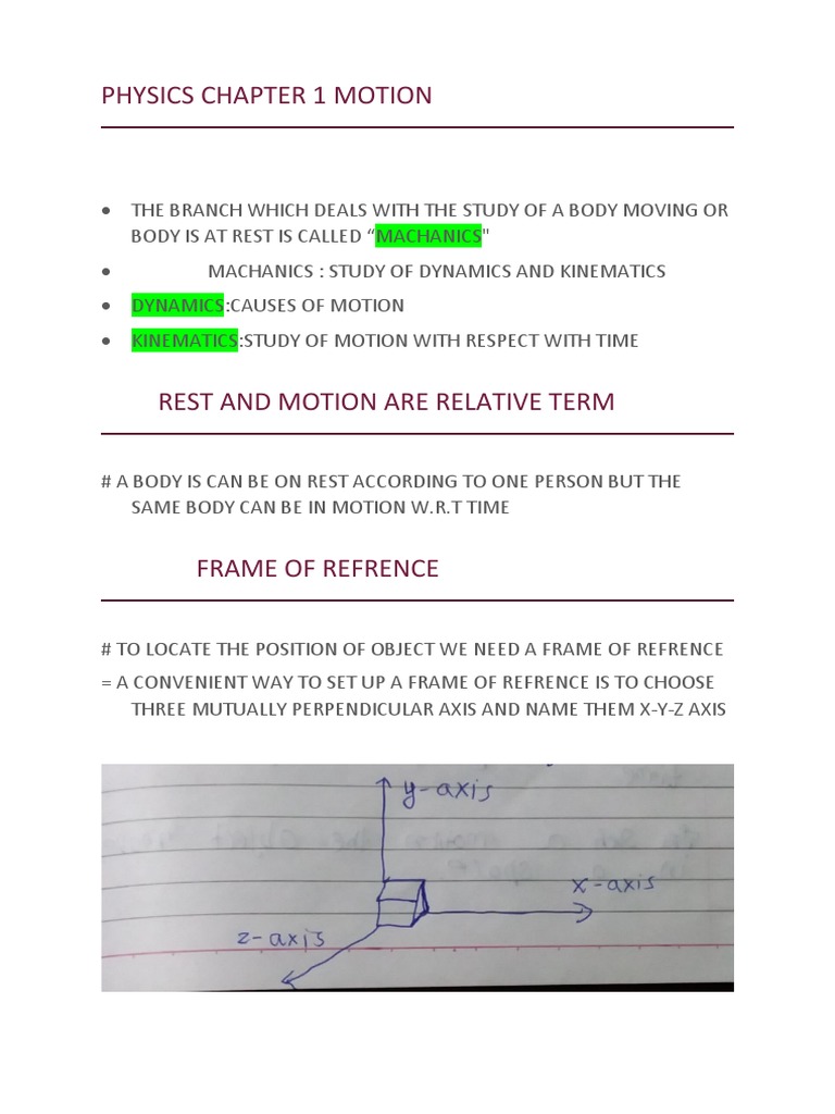 Physics Chapter 1 Motion: Speed, Velocity, Acceleration | PDF | Velocity | Speed