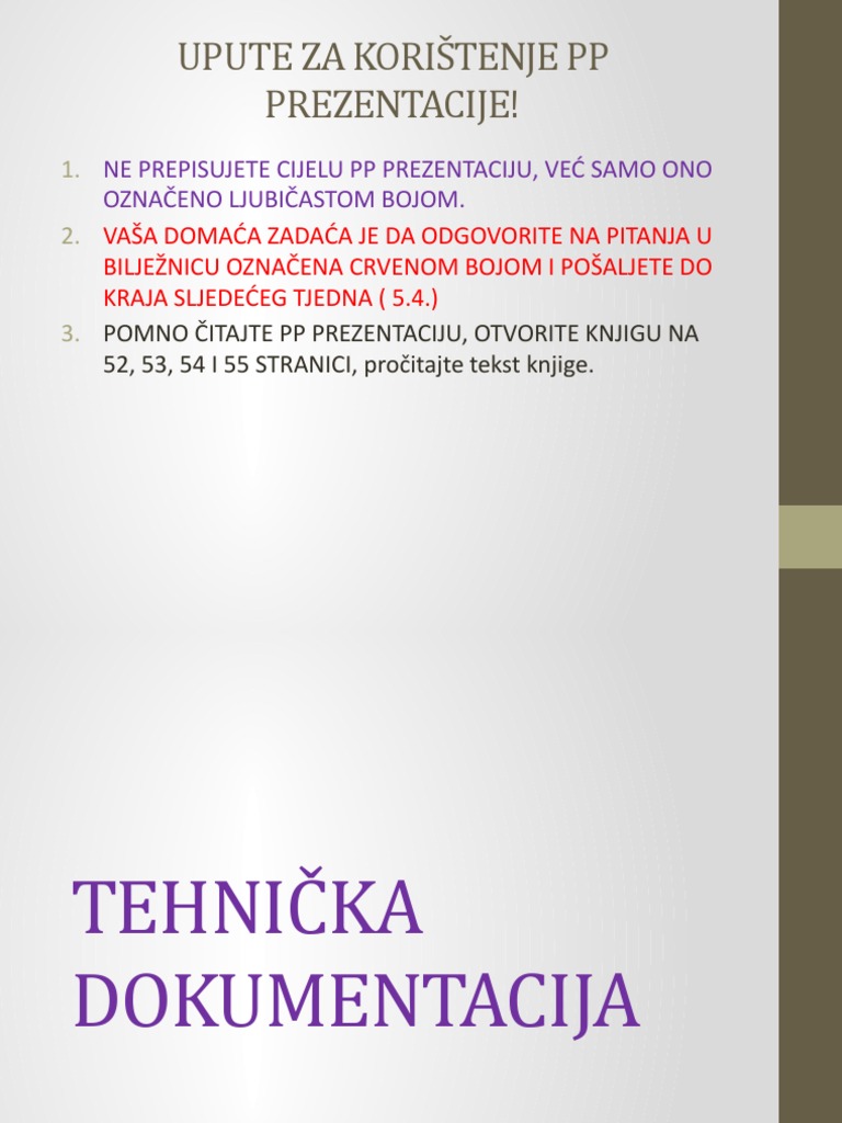 TEHNIČKA DOKUMENTACIJA | PDF