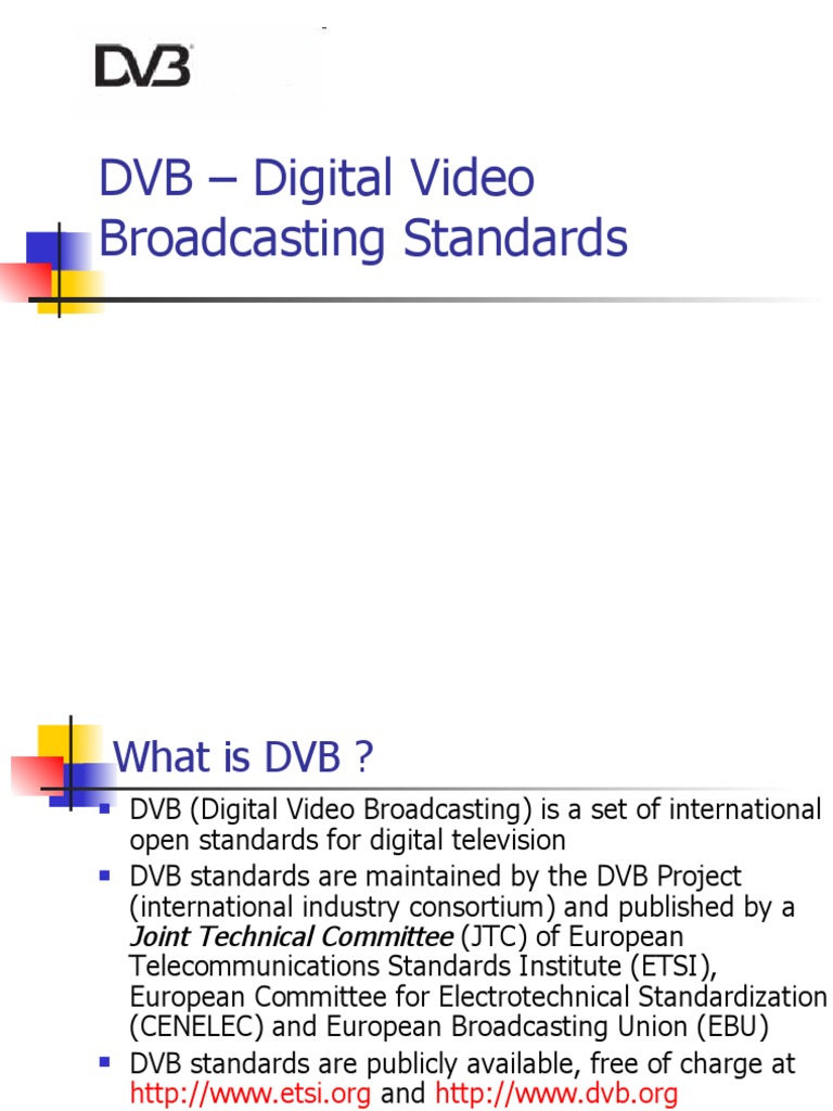 DVB Standards for Digital Broadcasting | PDF | Technology & Engineering