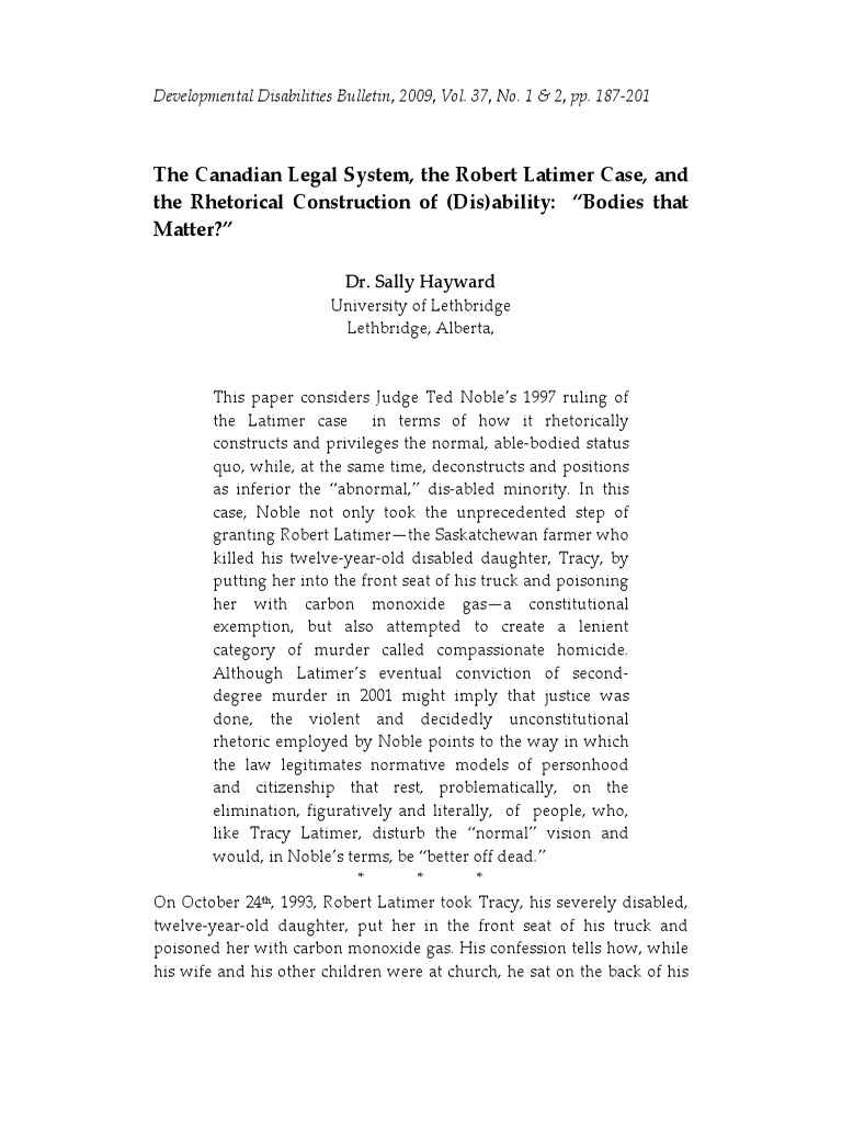Latimer Case | PDF | Ethical Principles | Government