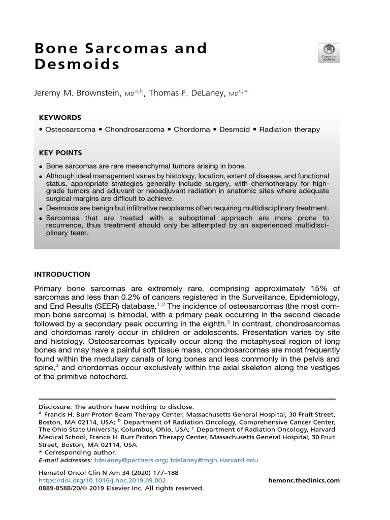 Bonesarcomasand Desmoids: Jeremy M. Brownstein,, Thomas F. Delaney ...