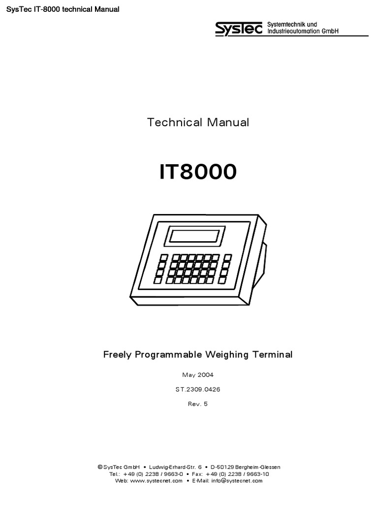 IT-8000 Technical - TOC PDF | PDF | Power Supply | Physical Layer Protocols