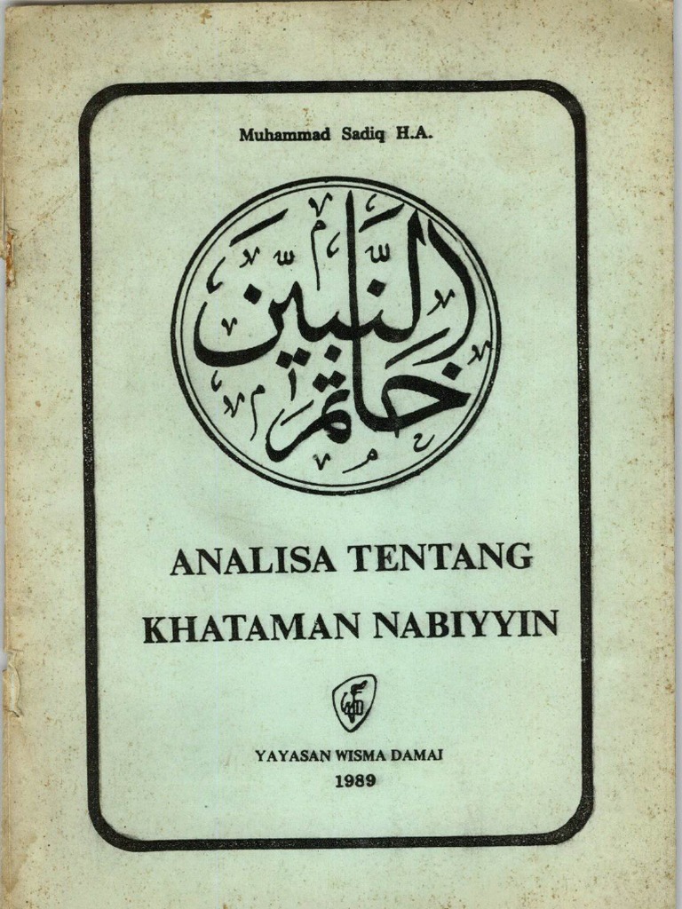 Analisa Tentang Khataman Nabiyyin PDF | PDF