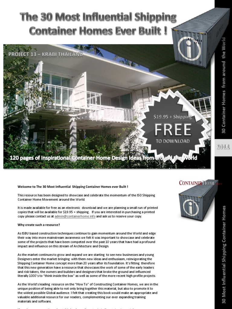 Most Influencial Shipping Container Homes PDF | PDF | Window | Architect
