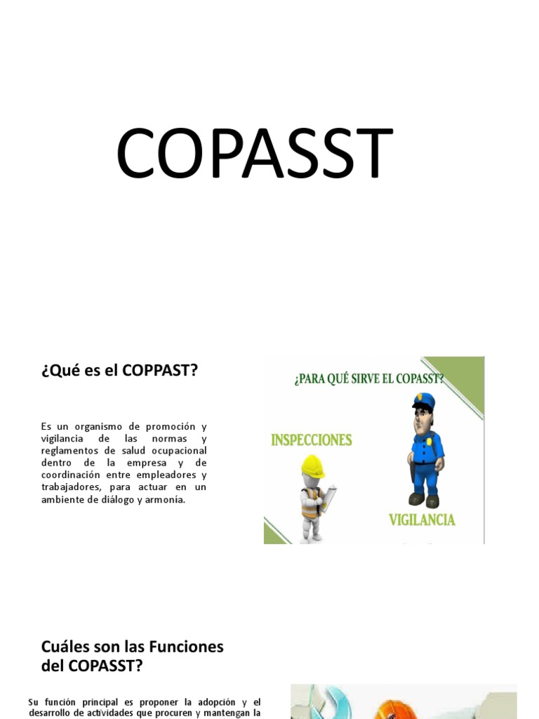Diapositivas Copasst | PDF