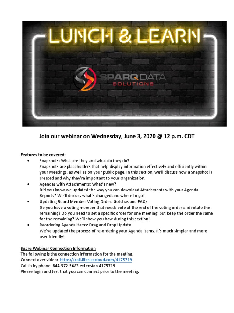 Lunch and Learn | PDF