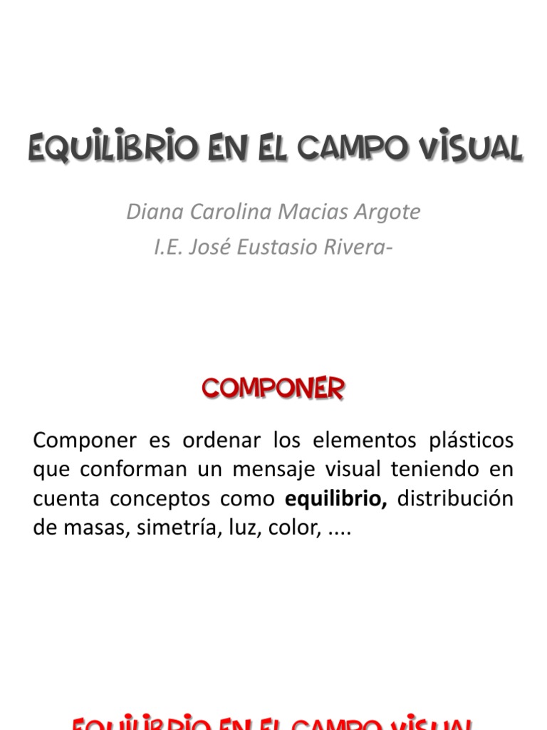 Equilibrio en El Campo Visual | PDF