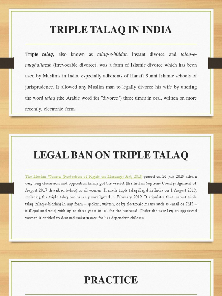 Triple Talaq in India: Triple Talaq, Also Known As Talaq-E-Biddat ...