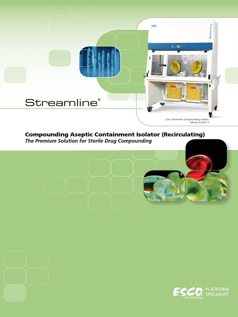 Streamline: Compounding Aseptic Containment Isolator (Recirculating) | PDF | Electric Motor | Nature