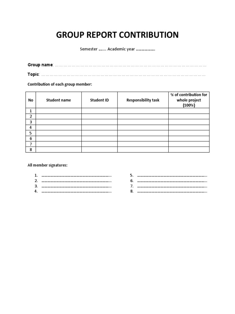 Group Report Contribution (21819) | PDF | Games & Activities