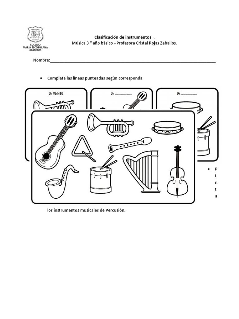 3° Guía Musica Clasificaciòn de Instrumentos | PDF