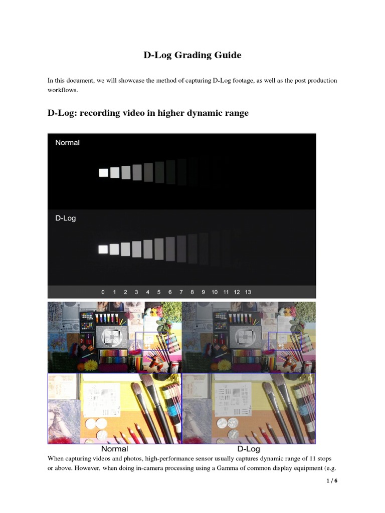 D-Log Grading Guide EN | PDF | Exposure (Photography) | Imaging